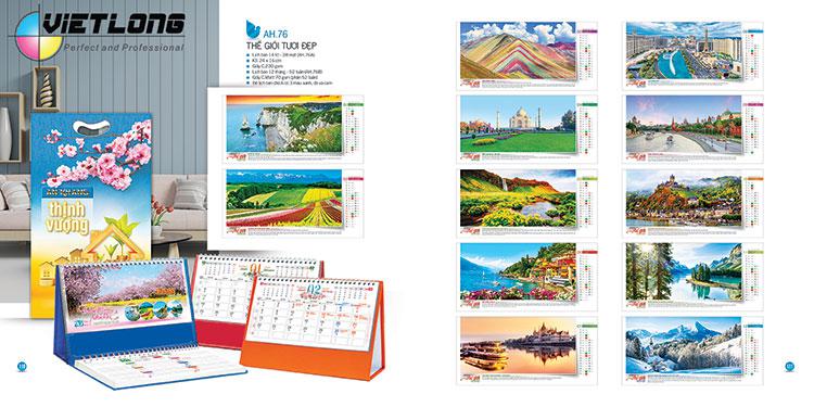 Mẫu lịch bàn AH 76